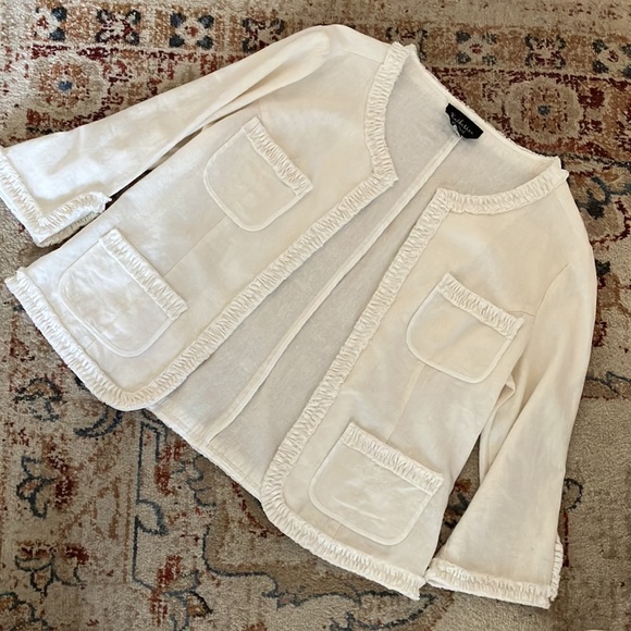 Katherine New York | Jackets & Coats | Cottagecore Linen Blend Jacket ...